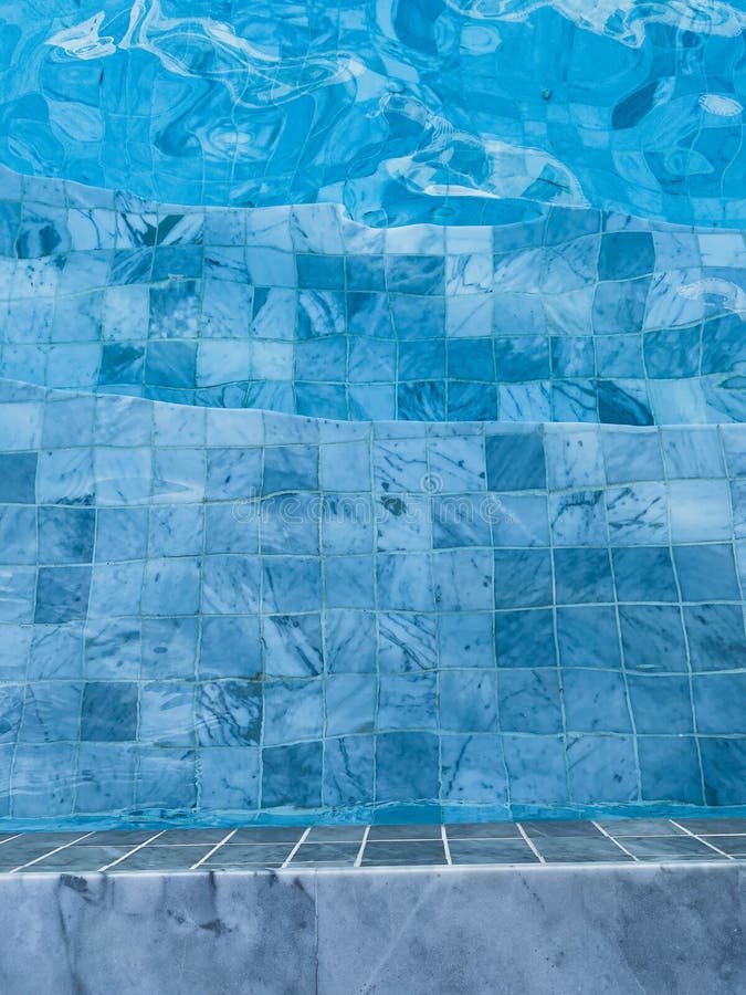 Pool Edge Concrete with Blue Water Stock Photo - Image of modern ...