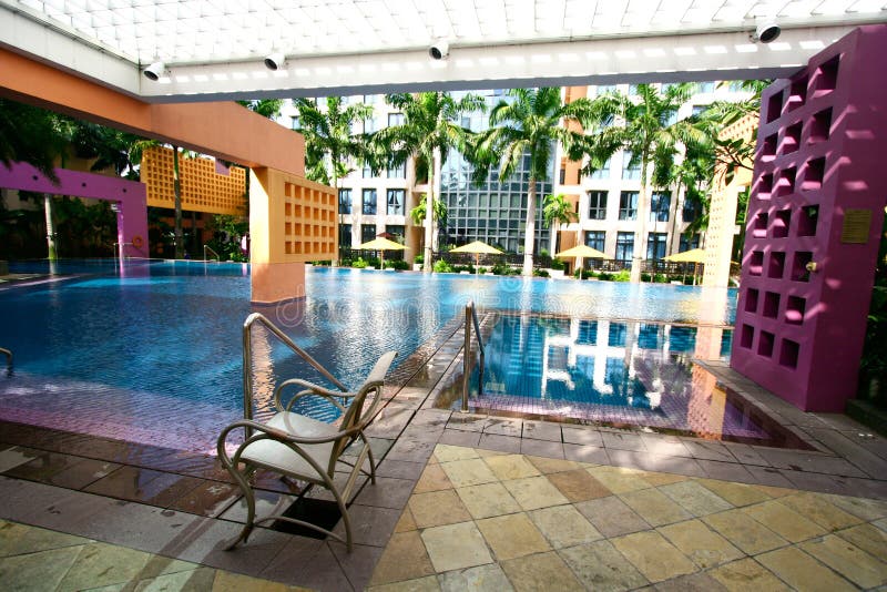 Pool Facilities of a Private Condominium. Stock Image - Image of ...