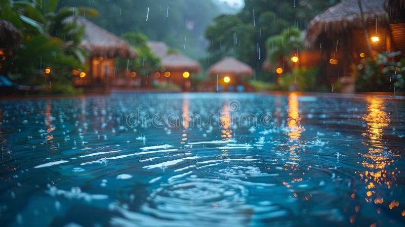 Pool Filled with Water stock image. Image of relax, splashing - 309761565