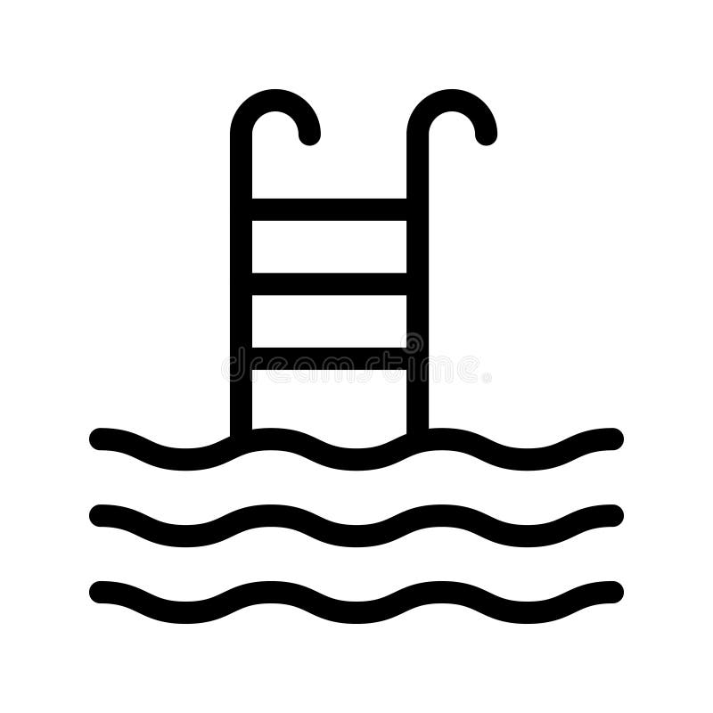 Pool Flat Glyps Vector Icon Stock Vector - Illustration of fitness ...