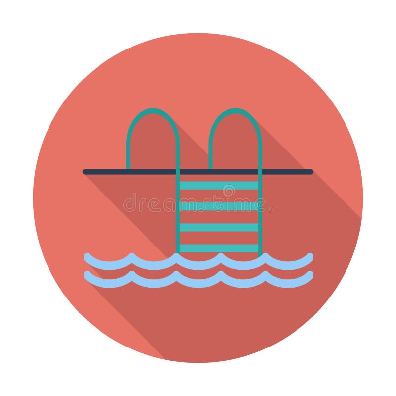 Pool flat icon. stock vector. Illustration of swim, isolated - 89293738