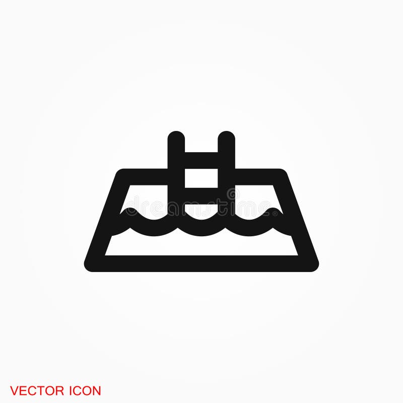 Pool Flat Icon Vector Sign Symbol for Design Stock Illustration ...