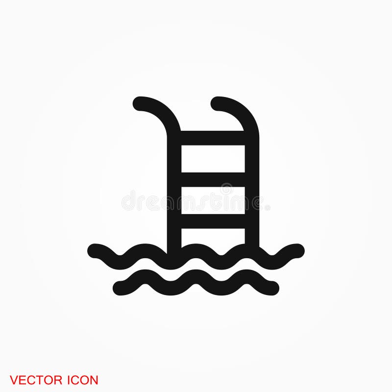 Pool Flat Icon Vector Sign Symbol for Design Stock Illustration ...