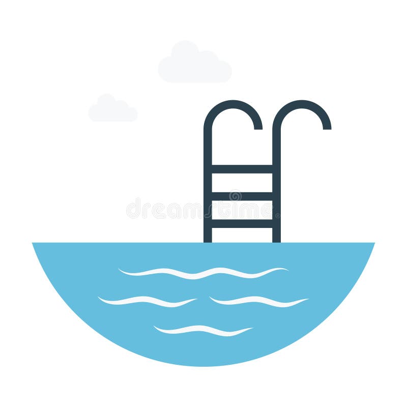 Pool flat vector icon stock vector. Illustration of horizontal - 157483745