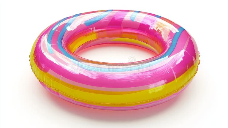 A Pool Float on a White Backdrop, Viewed from the Side, with Sharp ...