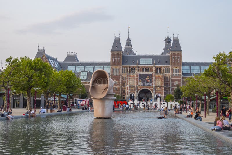 The Pool in Front of National Museum Amsterdam - AMSTERDAM - the ...