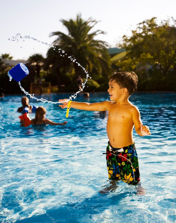 Pool fun stock image. Image of pool, girl, holiday, swim - 13021681
