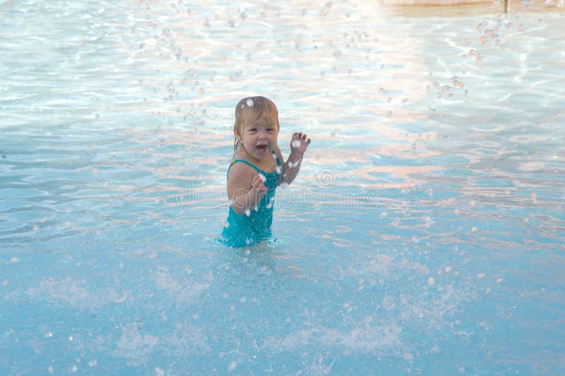 Pool Fun stock image. Image of turquoise, innocent, happy - 7663549