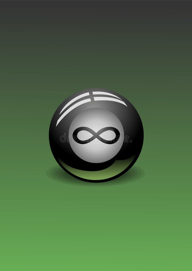 A Pool Game Ball with an Infinite Symbol Vector Illustration Stock ...