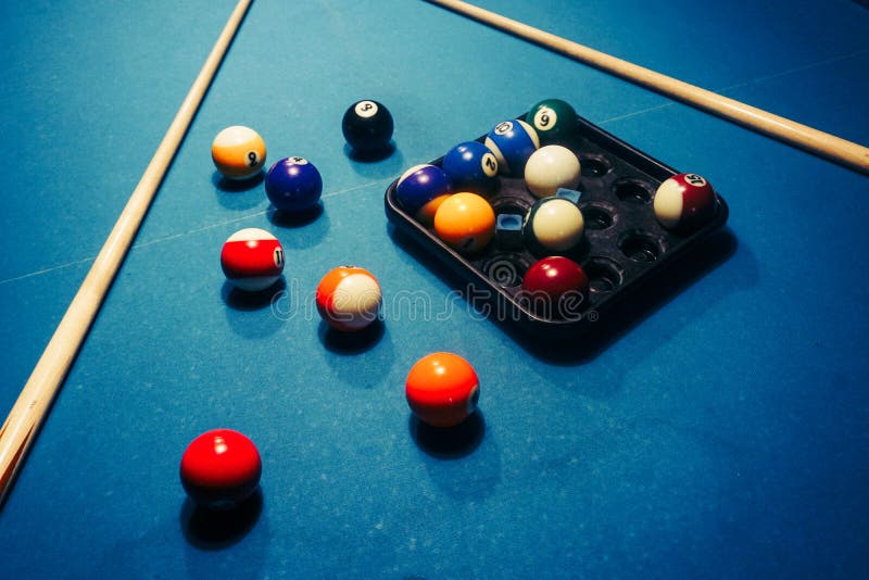 Pool Game - Balls and Sticks on a Table Stock Photo - Image of snooker ...