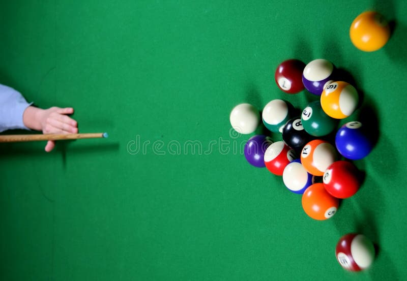 Pool Balls Breaking stock image. Image of numbers, table - 6260455