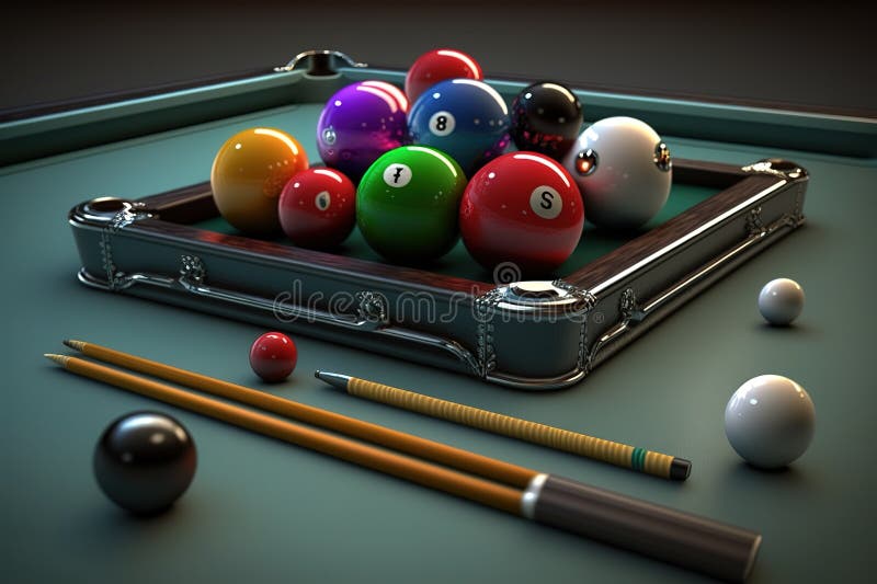 A Pool Game Code and Some Accessories, AI Generated Stock Illustration ...