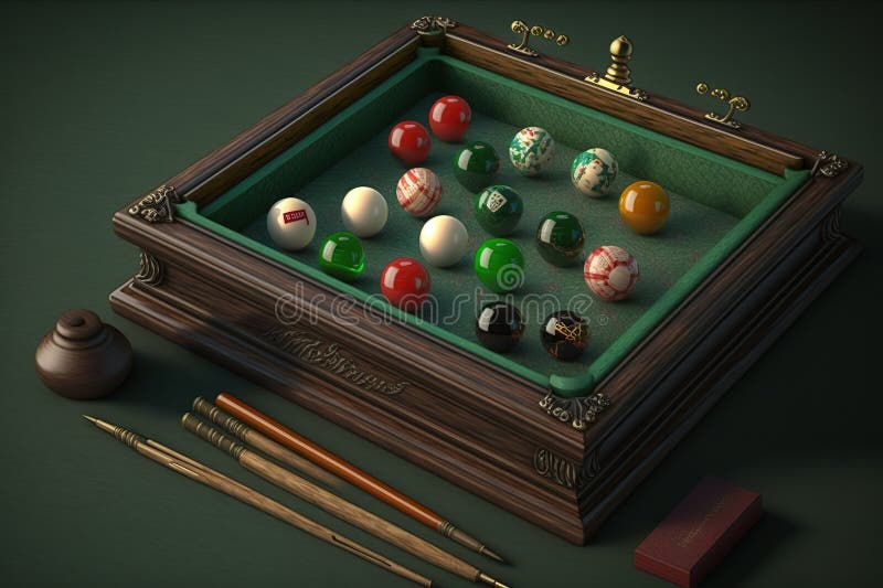 A Pool Game Code and Some Accessories, AI Generated Stock Illustration ...