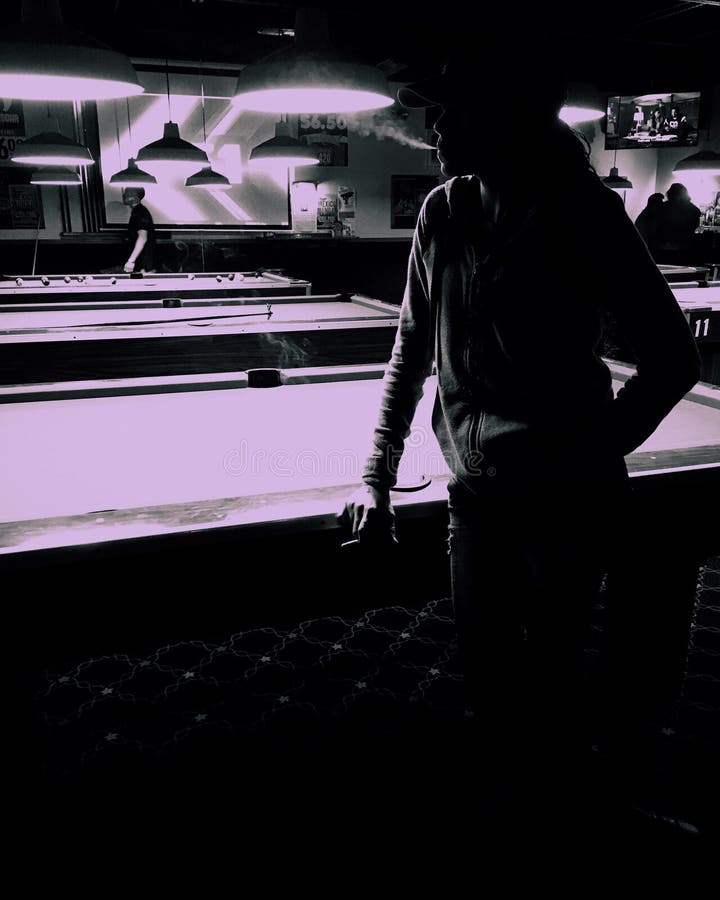 Pool Game stock photo. Image of night, purple, lights - 109449826