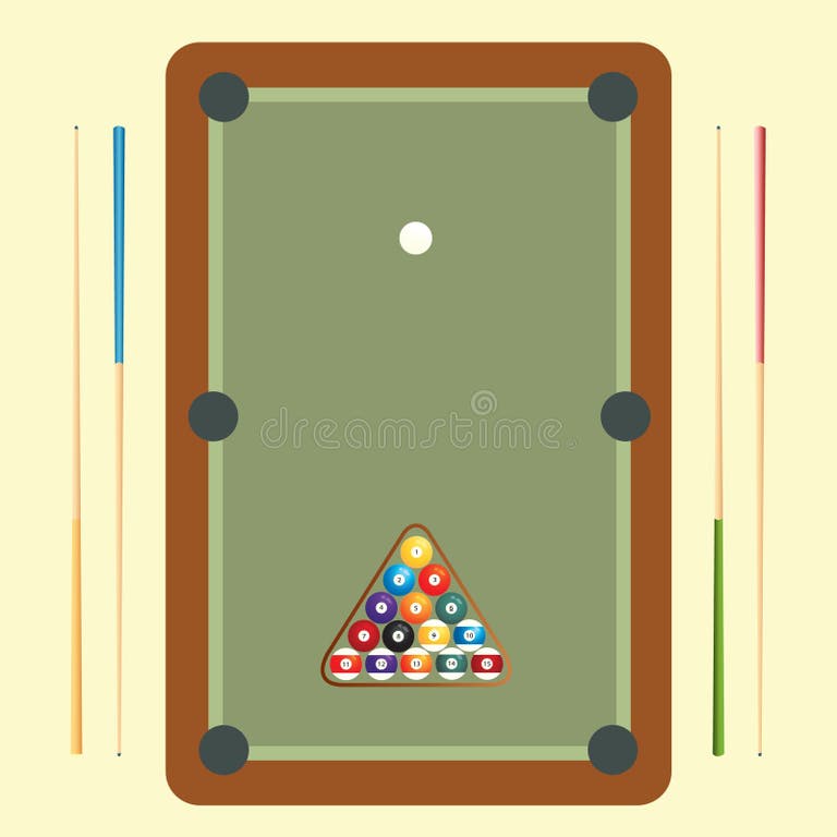 Pool Game. Vector Illustration Decorative Design Stock Vector ...