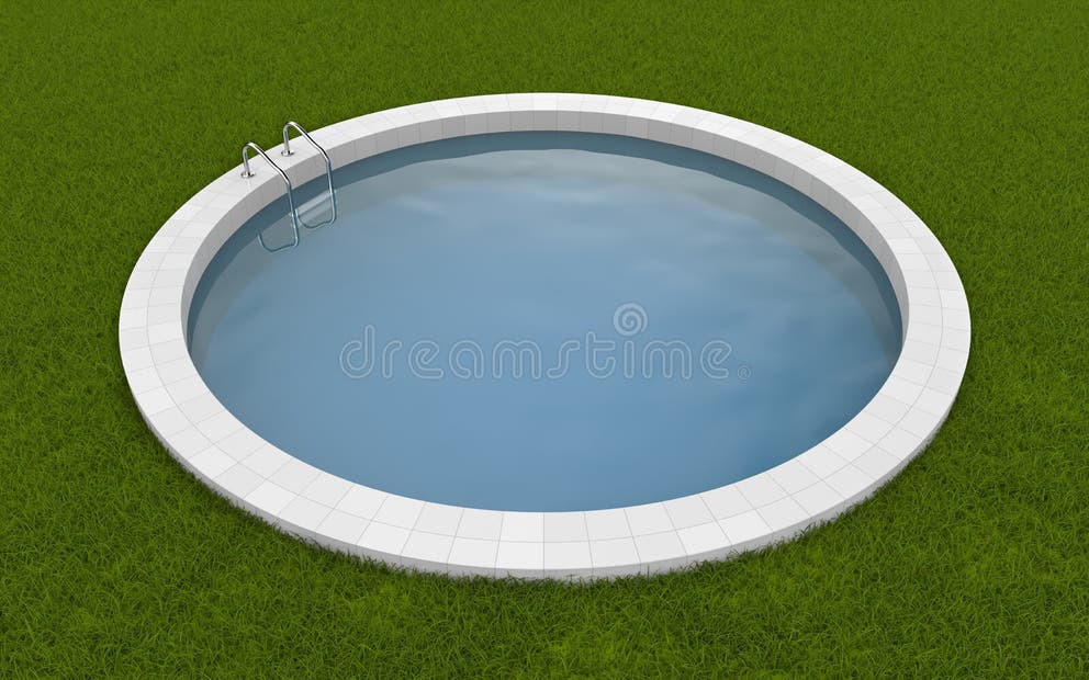 Pool on the grass stock illustration. Illustration of outdoor - 30246156