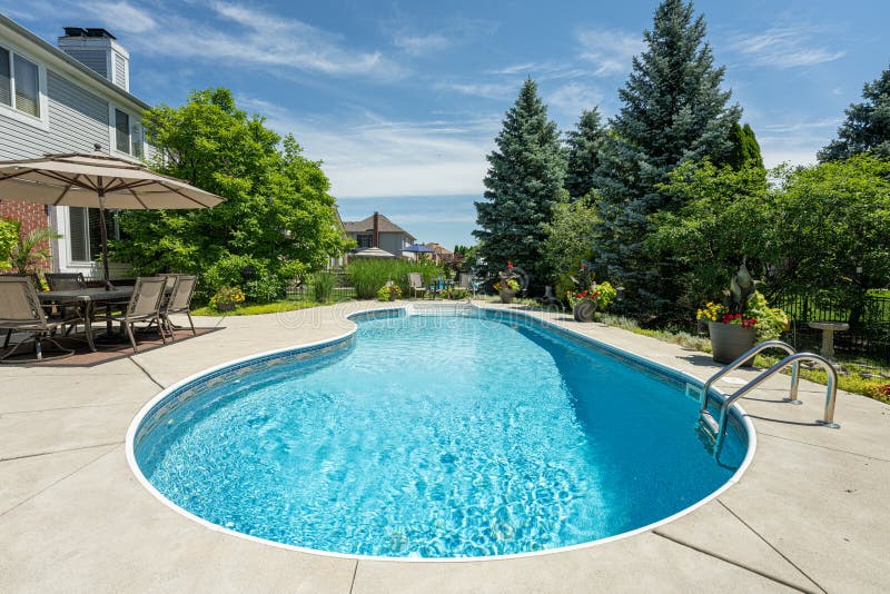 Pool Has Been Cleaned and Ready for the Swimming Season Stock Image ...