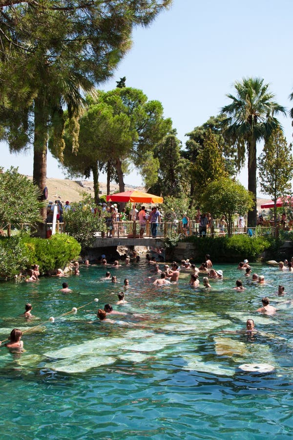 Pool in Pamukkale Resort, Turkey Editorial Image - Image of beauty ...