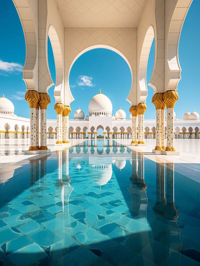 Pool in the Morning Pool in the Hotel Stock Illustration - Illustration ...