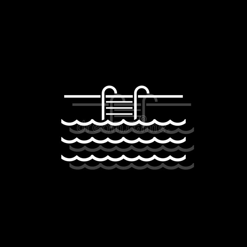 Pool icon flat stock illustration. Illustration of element - 138026514