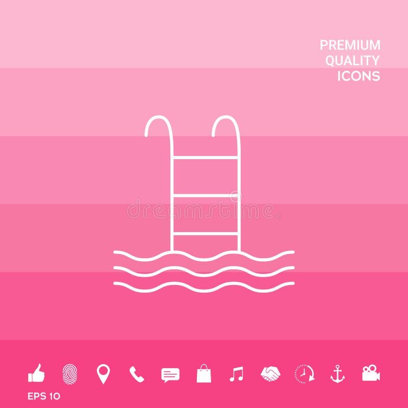 Pool icon symbol stock vector. Illustration of symbol - 116297045