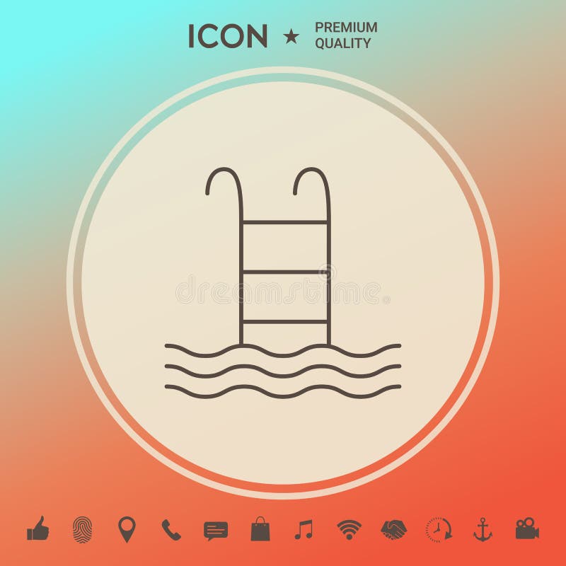 Pool icon symbol stock vector. Illustration of simple - 120298743