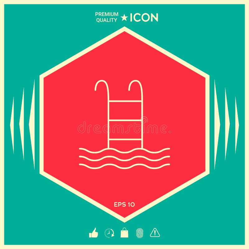 Pool icon symbol stock vector. Illustration of flat - 120427929