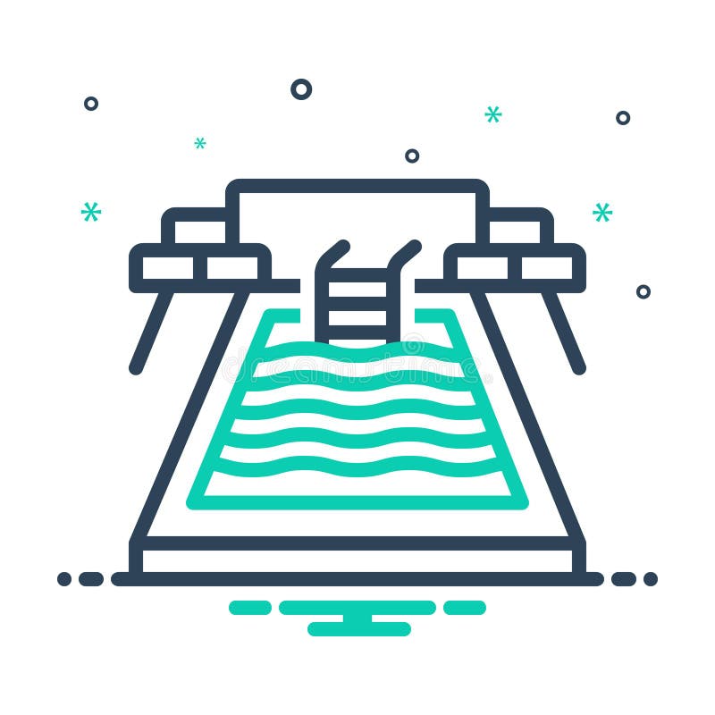 Mix Icon for Pool, Swimming Pool and Hotel Stock Vector - Illustration ...