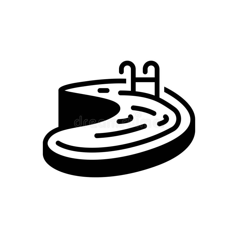 Black Solid Icon for Pool, Swimming Pool and Resort Stock Illustration - Illustration of logo ...