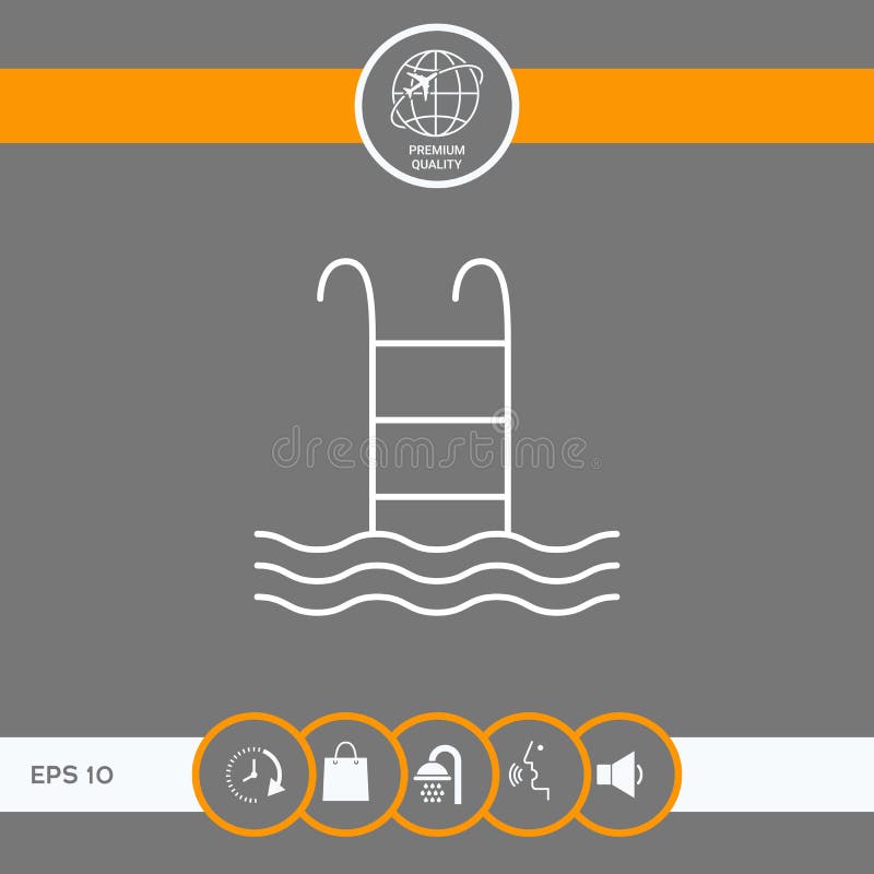 Pool icon symbol stock vector. Illustration of pool - 124811369