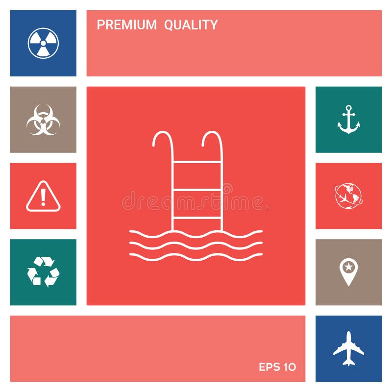 Pool Icon Symbol . Elements for Your Design Stock Vector - Illustration ...