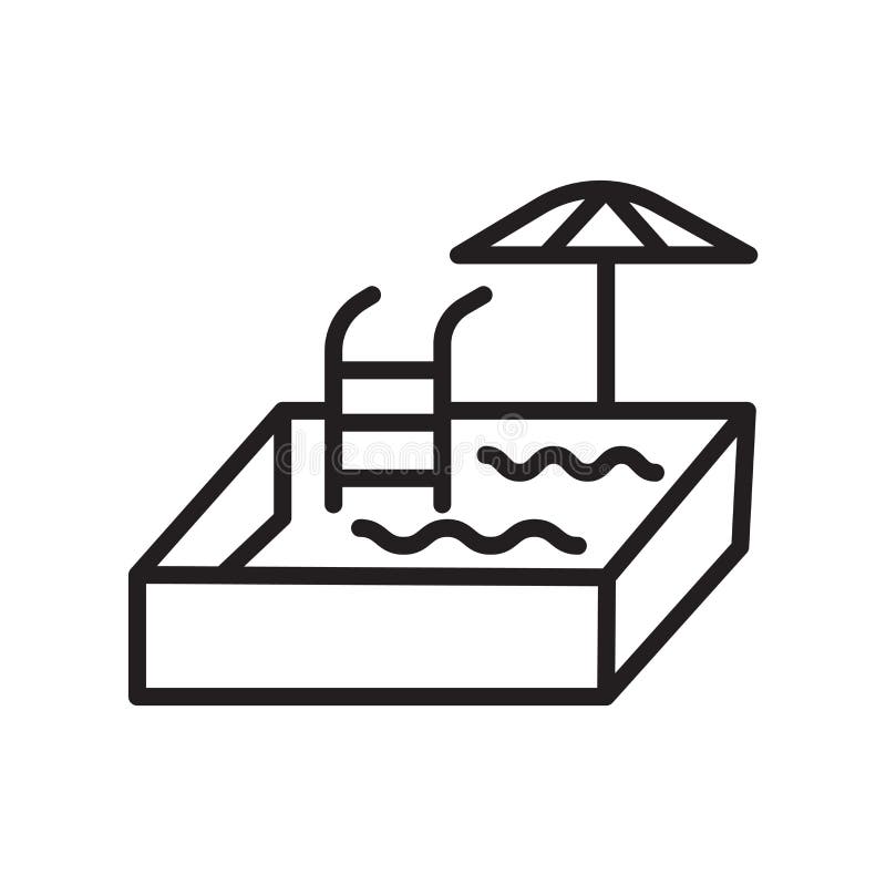 Pool Icon Vector Isolated on White Background, Pool Sign , Linear ...