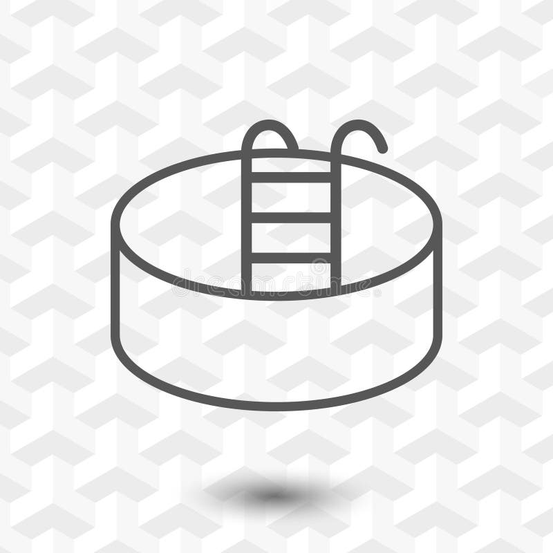 Pool Isolated Minimal Single Flat Linear Icon Ladder Line Vector Icon ...