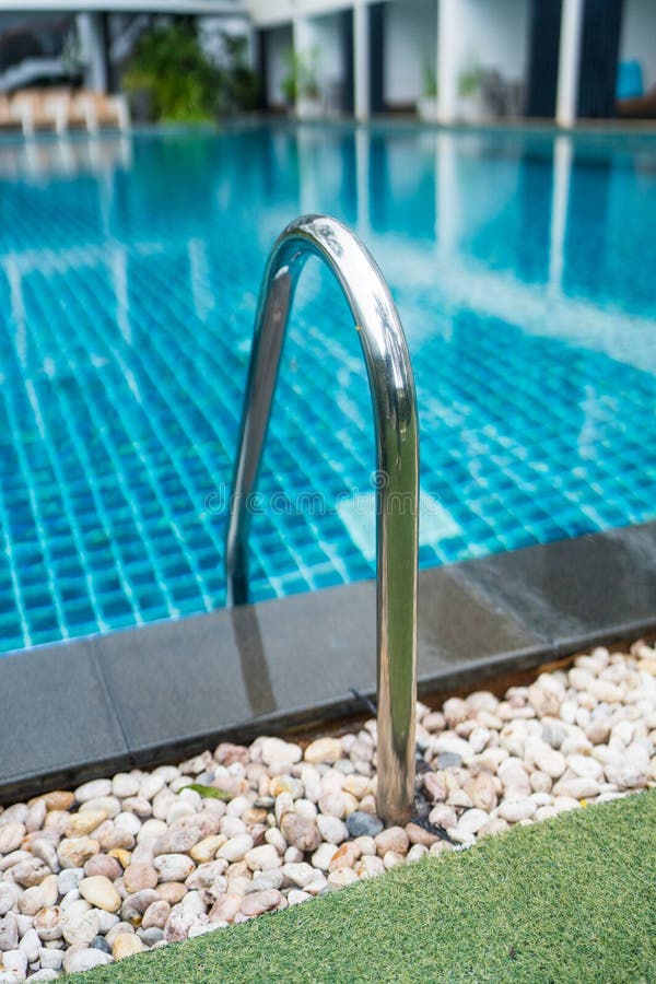 Pool ladder in empty pool stock image. Image of seamless - 349977195