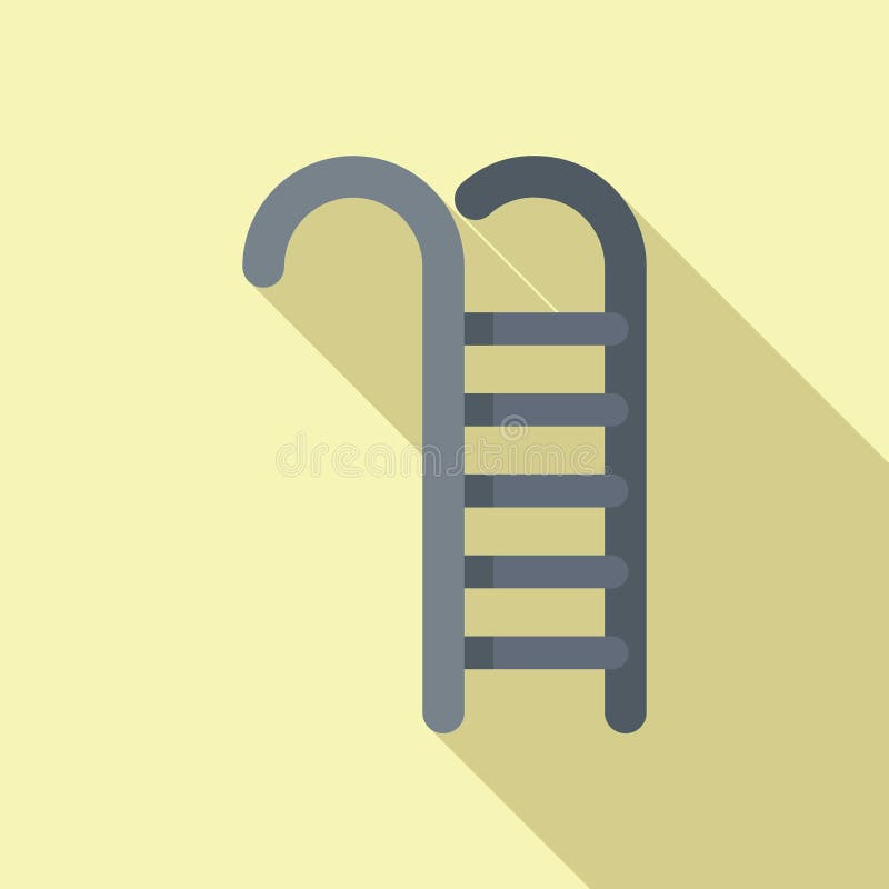 Pool Ladder Icon Flat Vector. Water Cleaning Stock Illustration ...