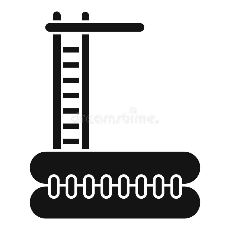 Pool Ladder Icon Simple Vector. Water Park Stock Vector - Illustration of flume, swim: 281676411