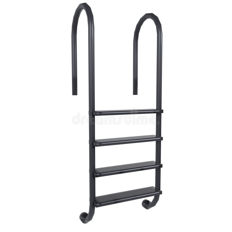 Pool Ladder Isolated on White Background Stock Illustration ...