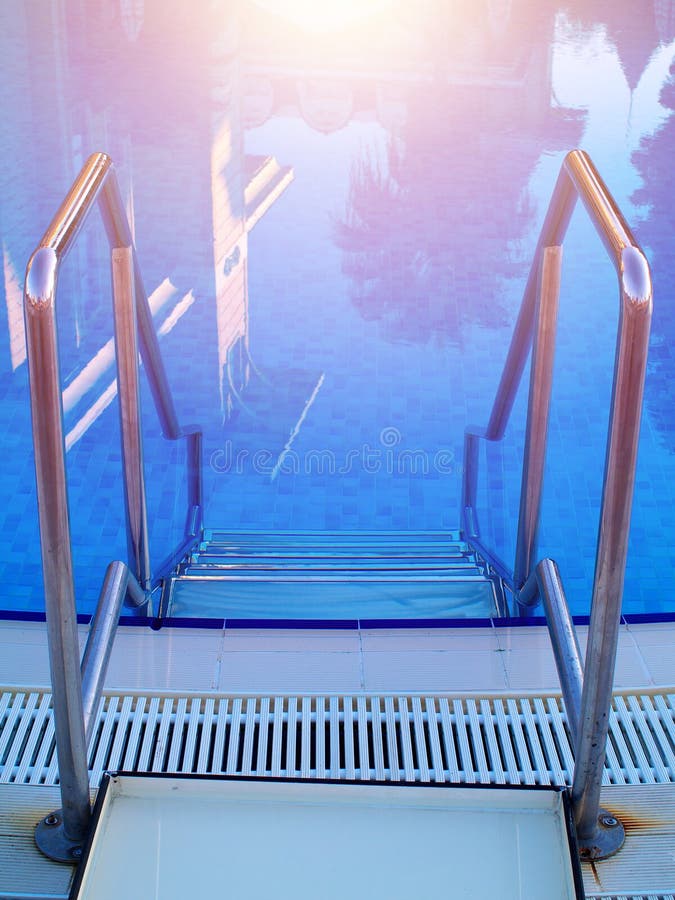 Swimming Pool in-pool Ladder Stock Photo - Image of swim, sport: 191712838