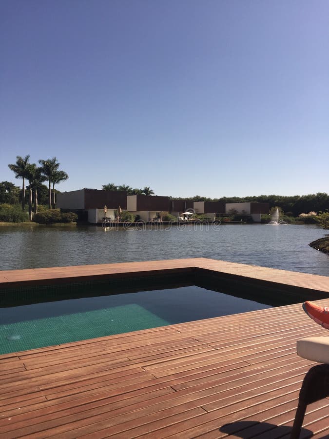 Pool lake stock image. Image of house, pool, blue, lake - 53884817