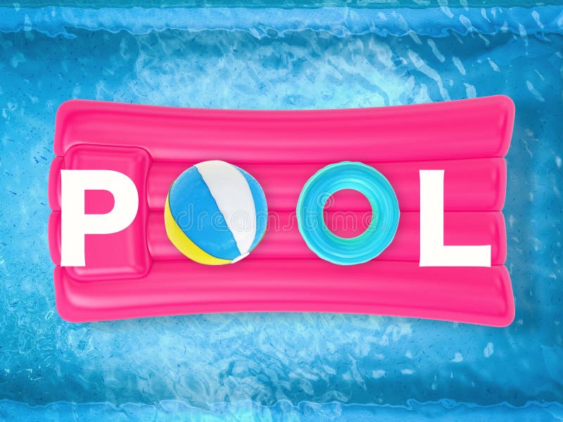 Pool Letter on Inflatable Raft Stock Photo - Image of inflatable, water ...