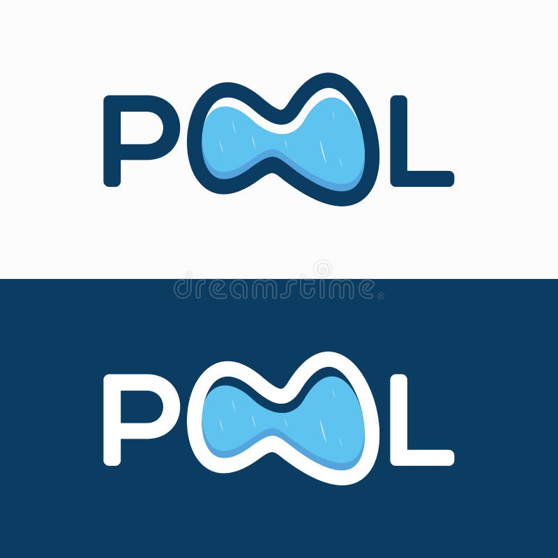 Pool Letter Vector Logo Illustration Stock Vector - Illustration of ...