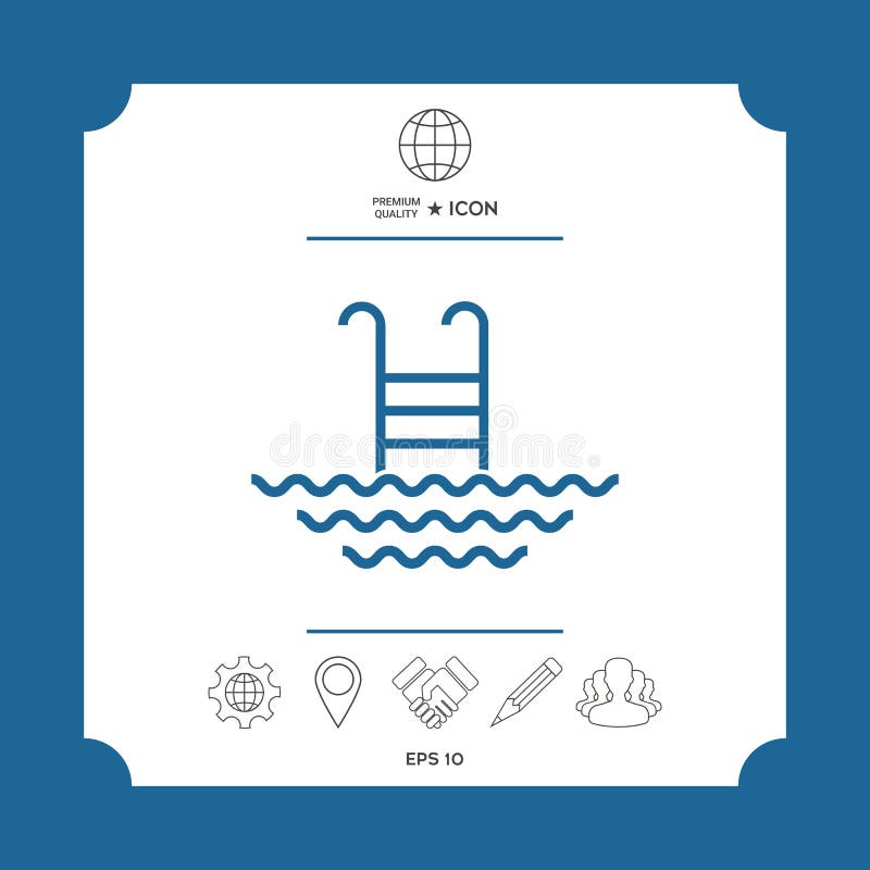 Pool line icon stock vector. Illustration of activity - 118954446
