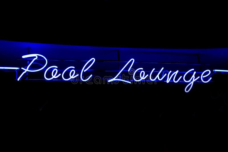 Pool Lounge neon sign stock photo. Image of electric - 14129090
