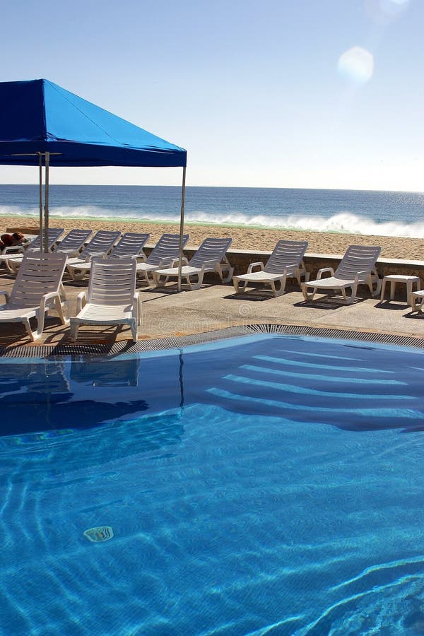 Pool in Mexico stock image. Image of latin, ocean, modern - 2712835