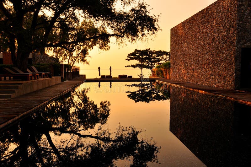 The pool mirror stock image. Image of romantic, mirror - 92037925