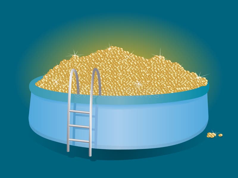 Pool of money stock illustration. Illustration of inflatable - 30495615