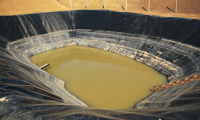Pool with muddy water stock photo. Image of hole, filthy - 12379040