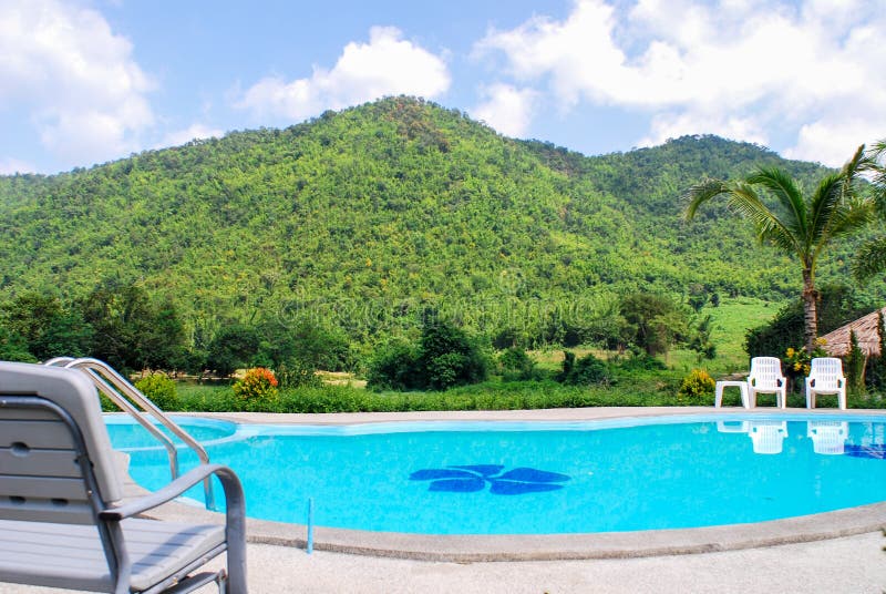Pool in nature stock photo. Image of architecture, real - 100779042