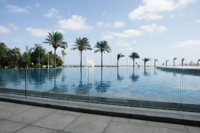 The New Library of Alexandria Stock Photo - Image of pattern, palm ...