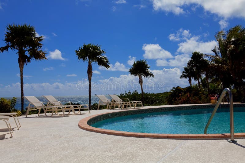 Pool Overlooking Ocean stock photo. Image of home, paradise - 27897036
